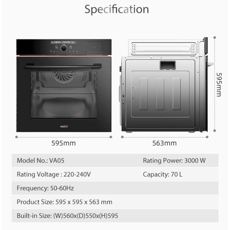 Built-in Combi Oven VA05 | VATTI Malaysia